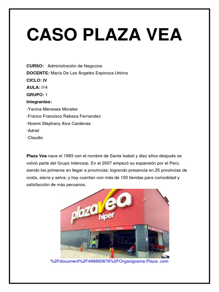 Caso Plaza Vea | PDF | Perú | Business