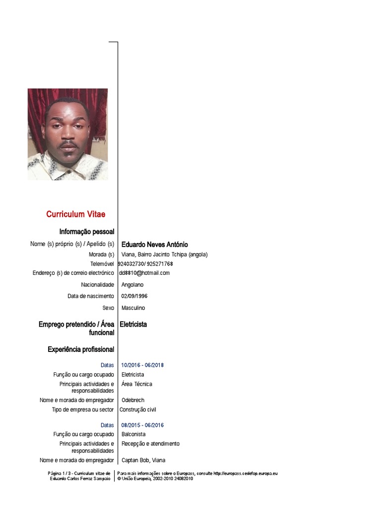 CV Eduardo | PDF | Carreira e Crescimento