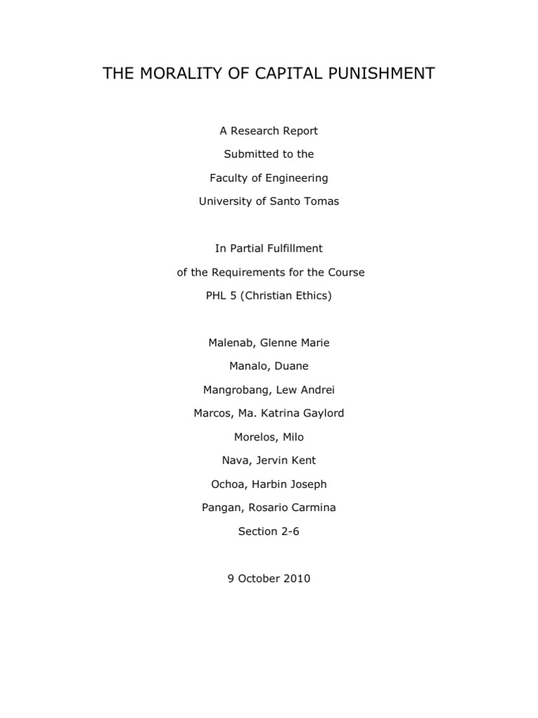 Ethics of Capital Punishment Debate | PDF | Capital Punishment ...