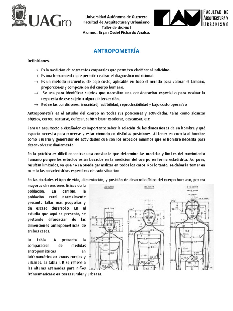 Antropometría Pdf Antropometría Science