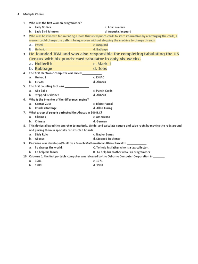 Quiz History Pdf