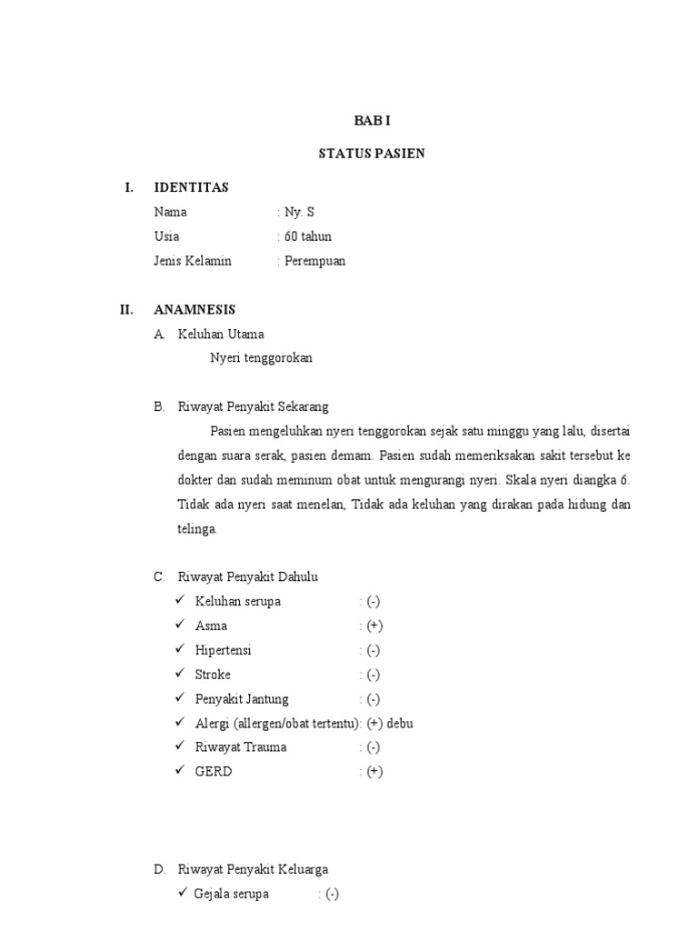 Laringofaringitis: Diagnosis dan Penanganan | PDF