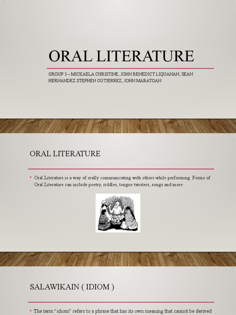 Oral Literature | PDF