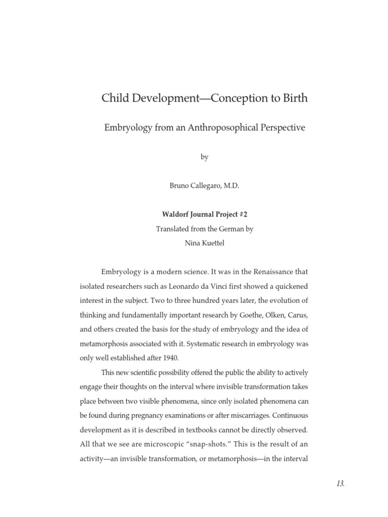 Embryology: Anthroposophical Insights | PDF | Menstrual Cycle ...