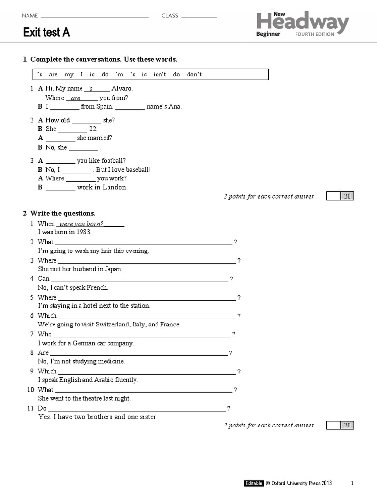 Hwy Beg Exit Test A | PDF