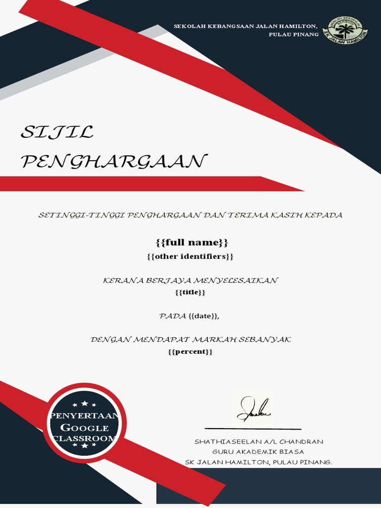 Sijil SKJH | PDF