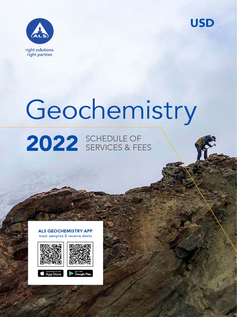 ALS Geochemistry Fee Schedule USD | PDF | Barcode | Metallurgical Assay