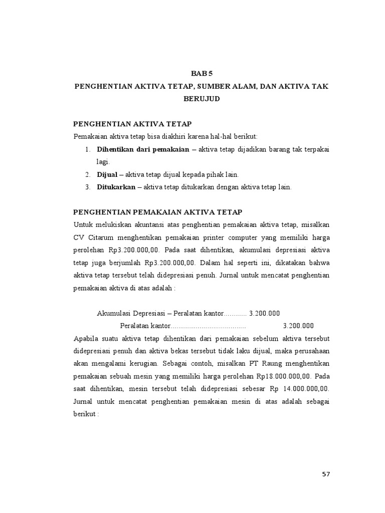 Penghentian dan Penjualan Aktiva Tetap | PDF
