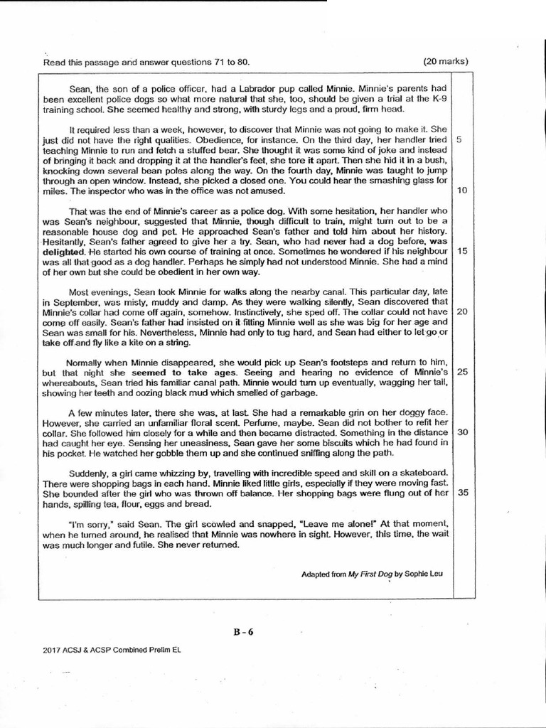 Comprehension HW (P6) - Ans | PDF