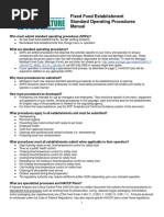 Restaurant SOP: Food Safety Procedures | PDF | Wellness