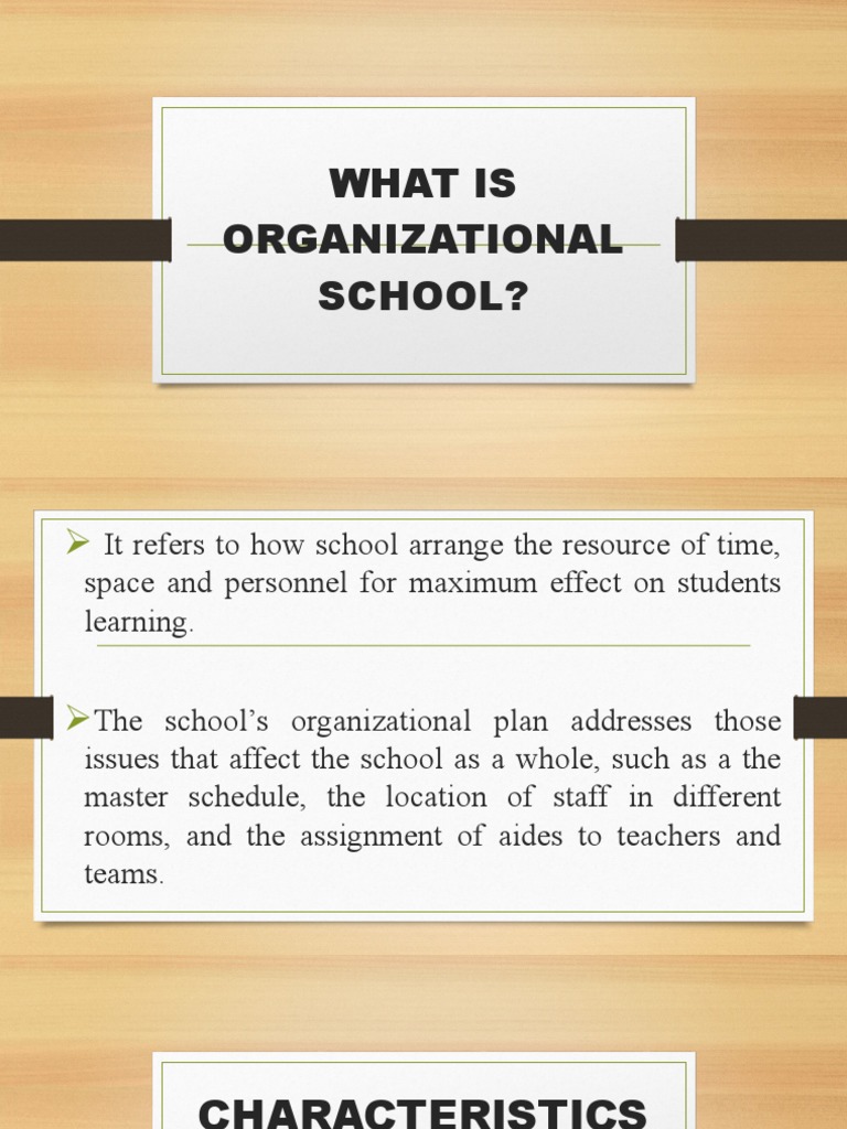 A Comprehensive Overview of Organizational School Theory, Models, and ...