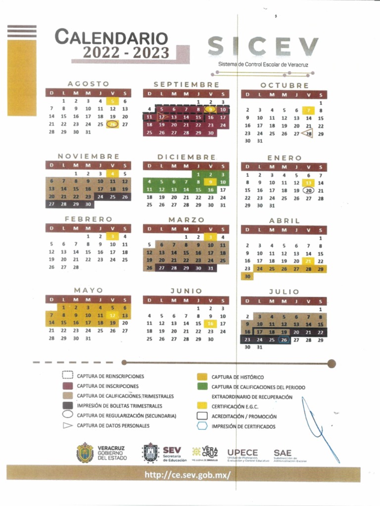 Calendario SICEV | PDF
