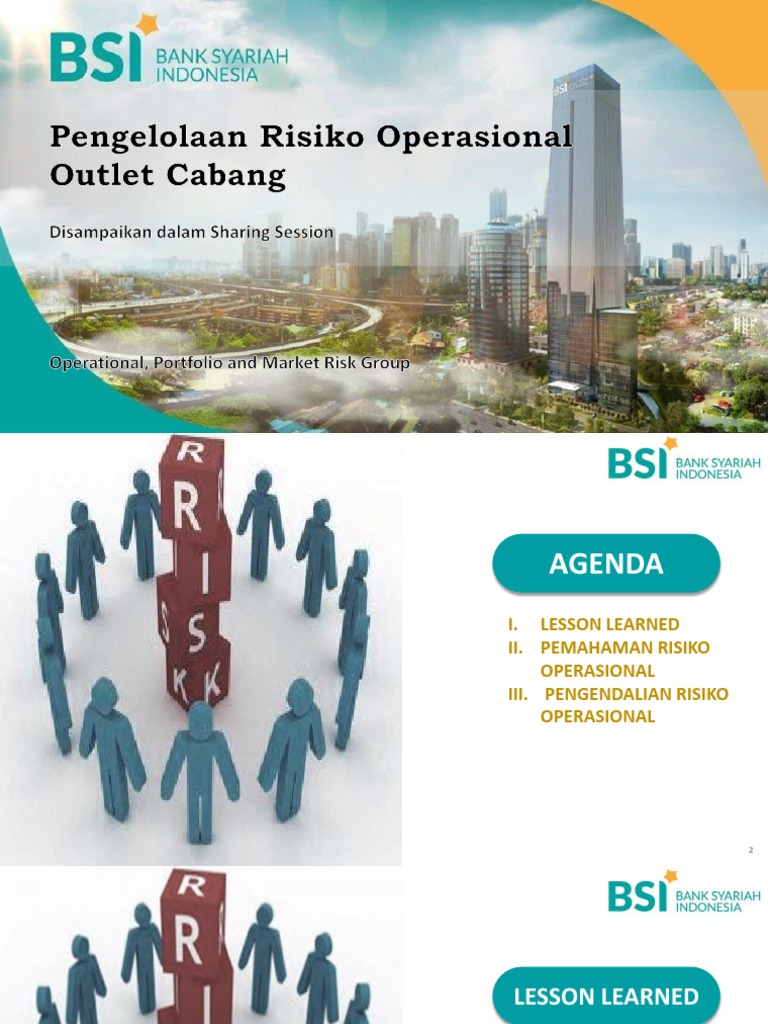 Sosialisasi Pengelolaan Risiko Operasional Cabang | PDF