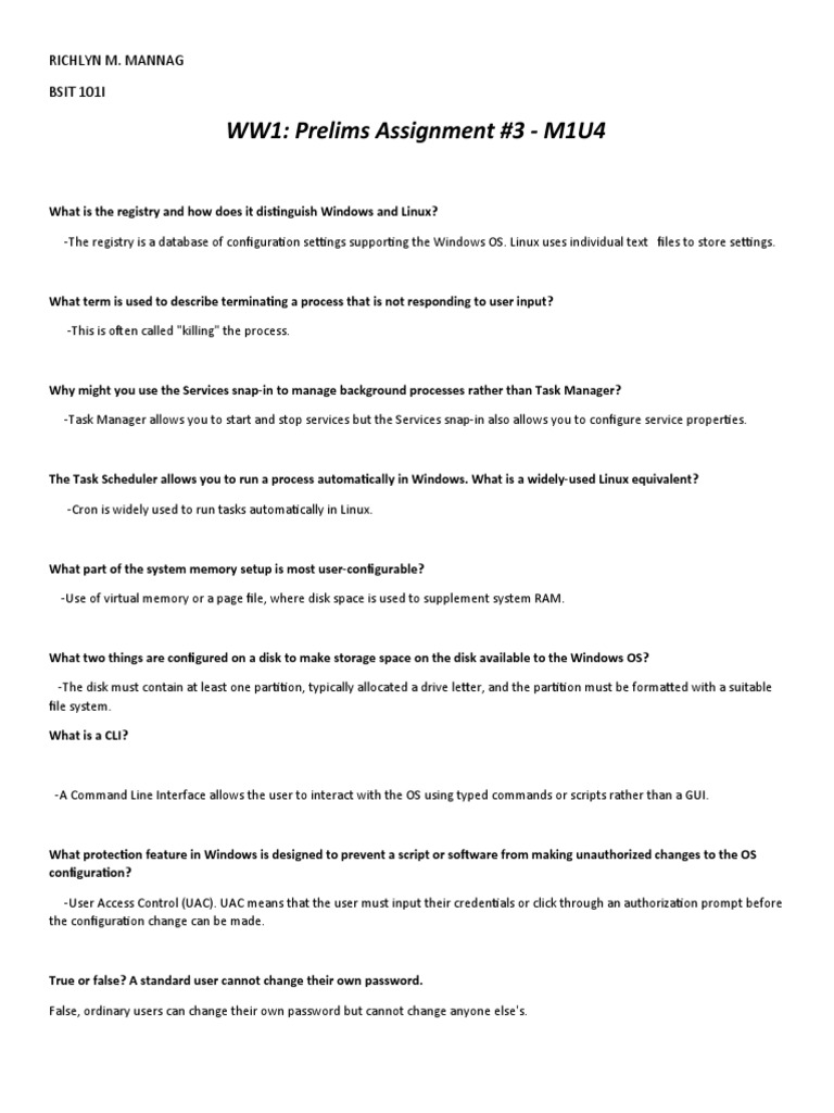 Windows Vs Linux System Management Pdf Business Computers