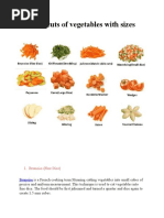 19 Types of Vegetable Cuts - Classical French Knife Cuts | PDF ...