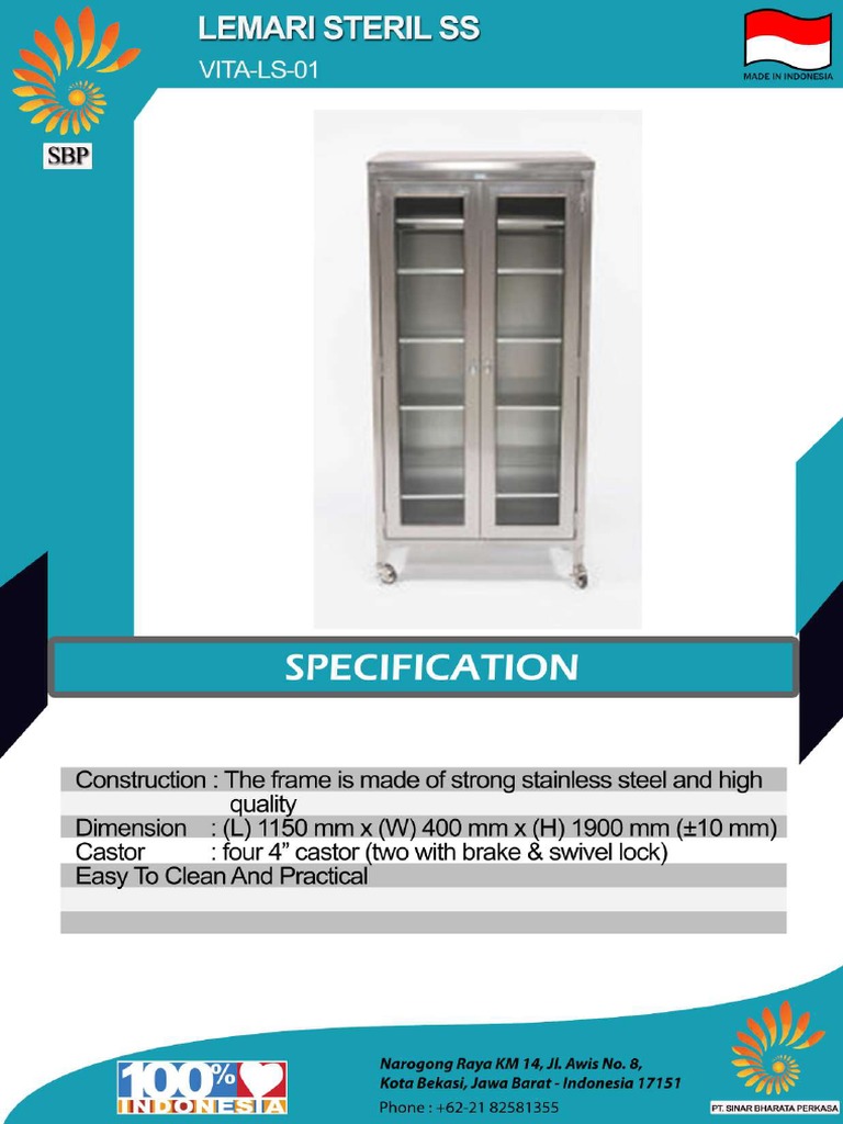 BROSUR Lemari Steril SS | PDF