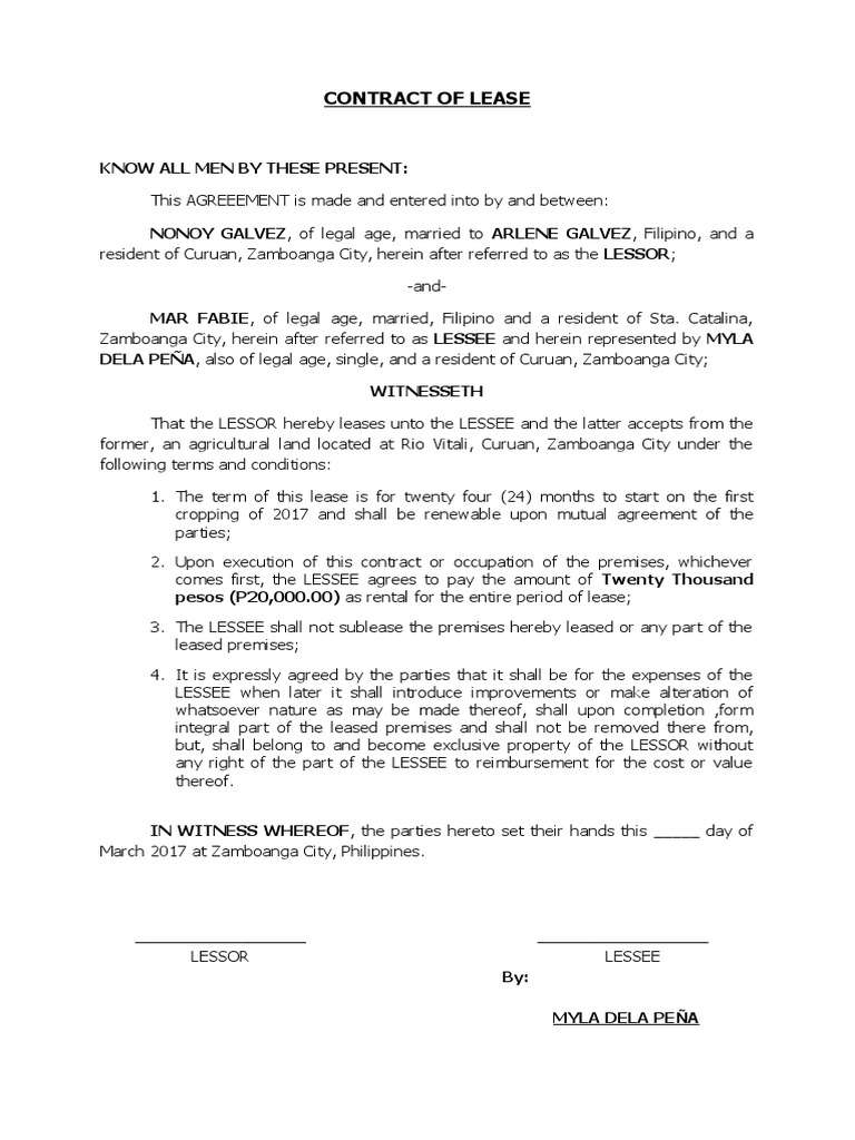 Lease Contract Summary | PDF | Lease | Business Law