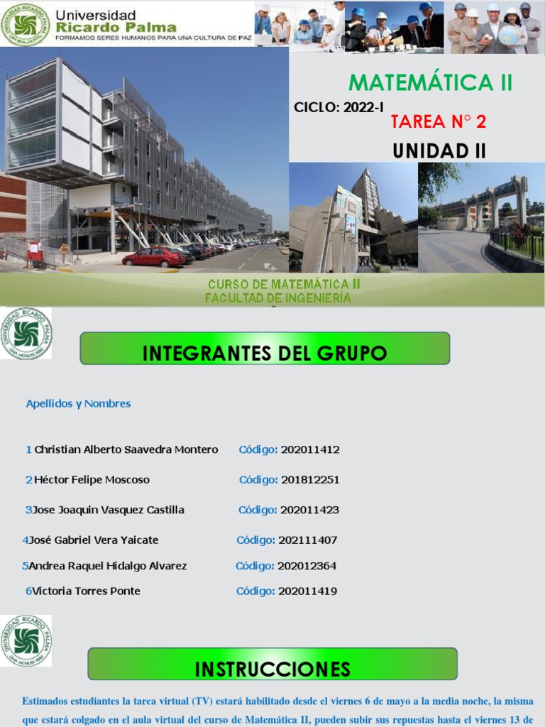 Tarea2 Mate2 Urp | PDF | Matemáticas | Objetos matemáticos