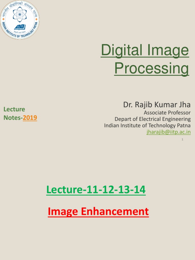 DIP Lecture-7 10 RKJ Image Enhancement | PDF | Low Pass Filter | Filter (Signal Processing)