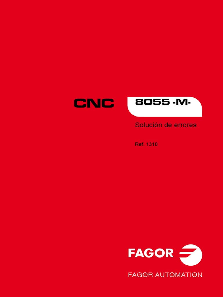 Fagor Cnc 8055 Error Solution Spanish Descargar Gratis Pdf Lenguaje De Programación Perforar
