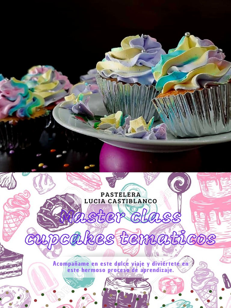 Recetario Cupcakes Tematicos Pdf Magdalena Crema