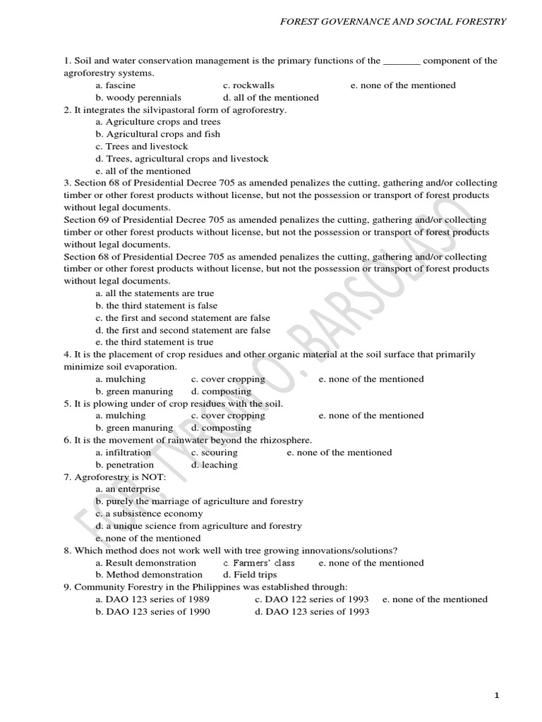 FGSF | PDF | Agriculture | Forestry