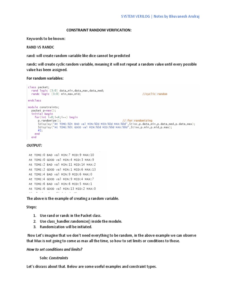 Constraint Random Verification | Download Free PDF | Statistical Theory ... Constraint Random Verification | Download Free PDF | Statistical Theory ...