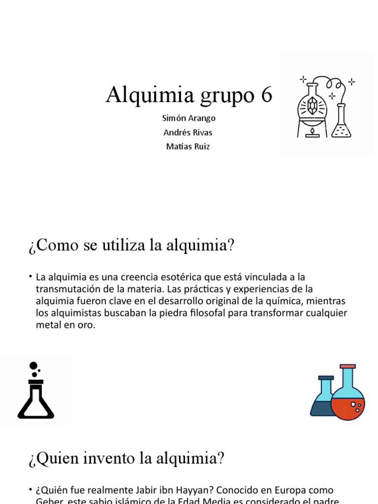 Alquimia Grupo 6 | PDF