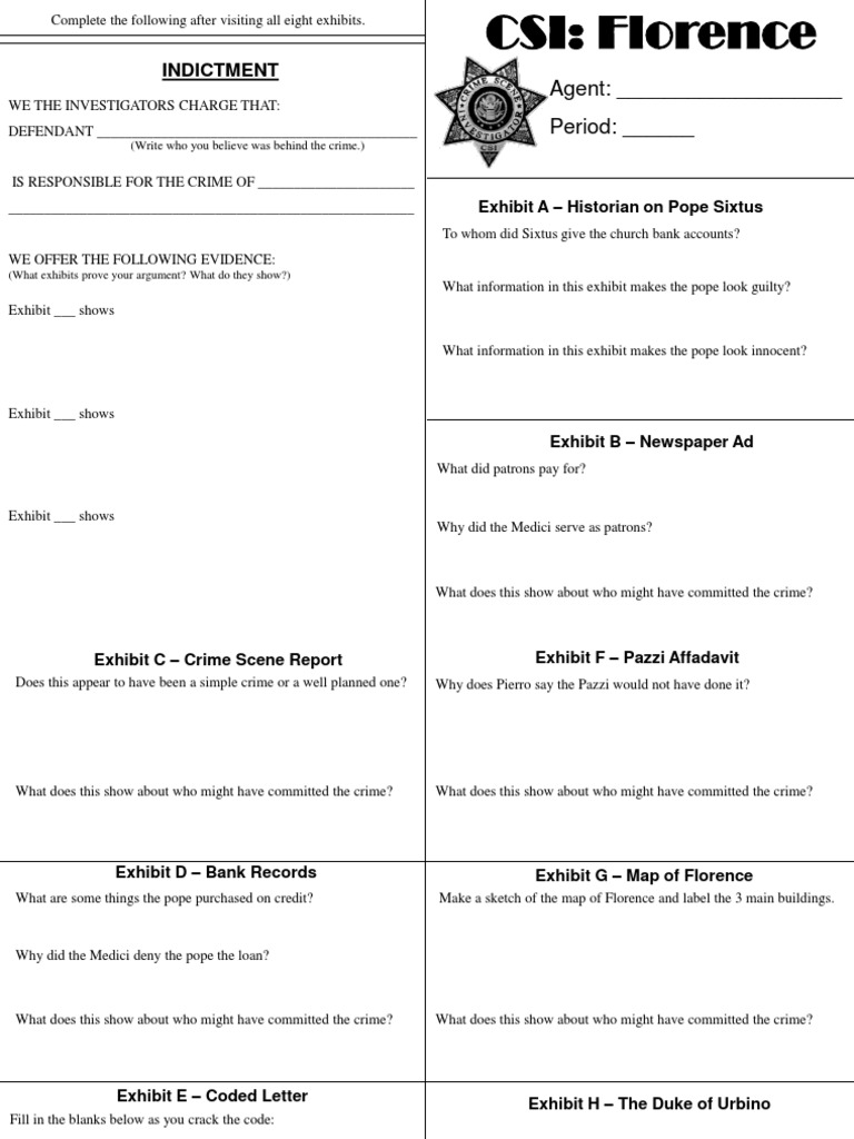 Kami Export - CSI - Florence (Investigation Journal) | PDF | House Of ...