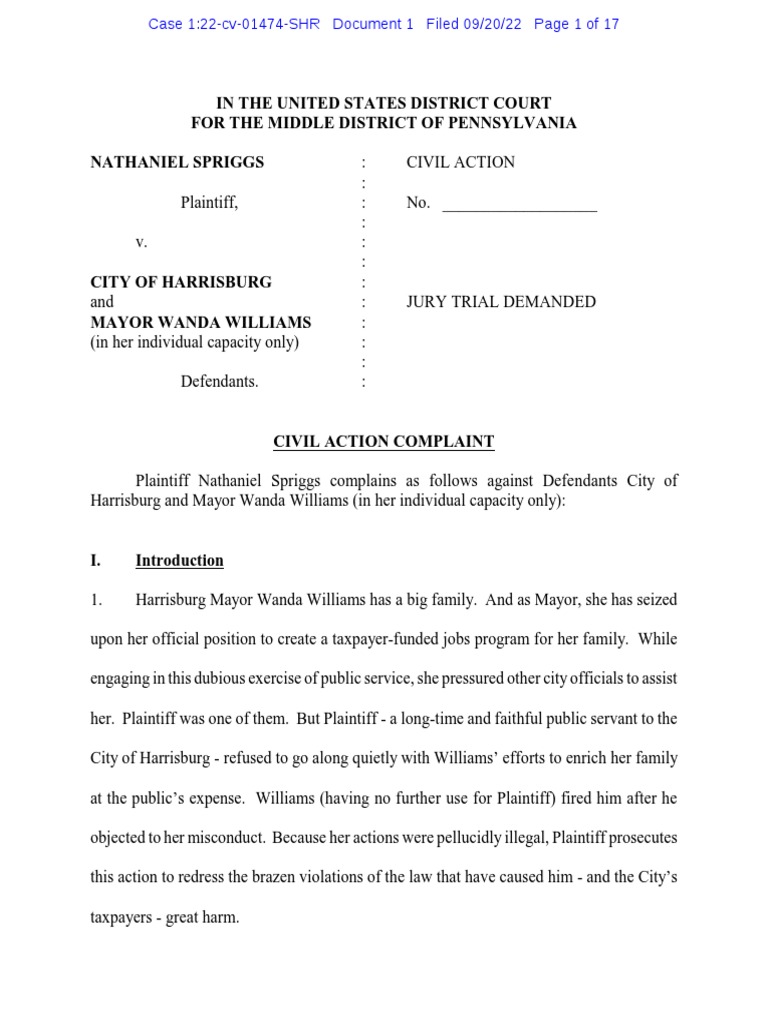 Nate Spriggs Complaint | PDF | Lawsuit | Diversity Jurisdiction