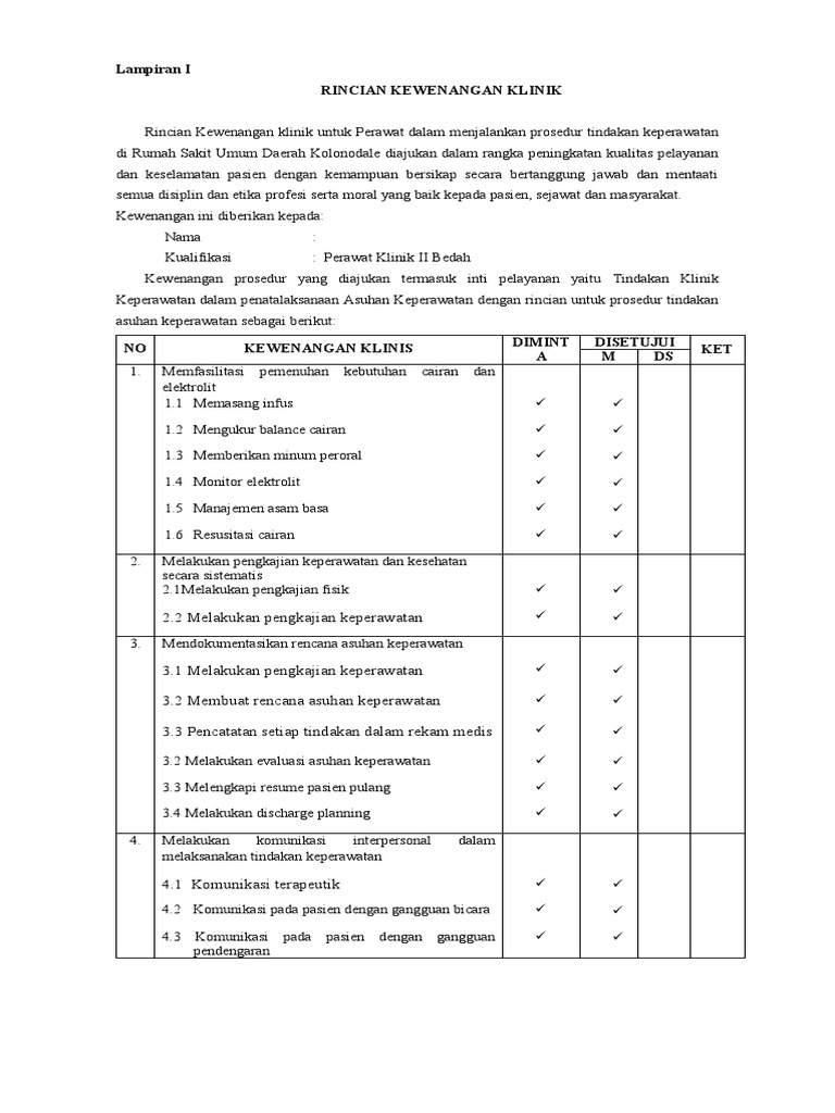 Dokumen RKK-SPK Perawat Lengkap - PK Ii Bedah | PDF