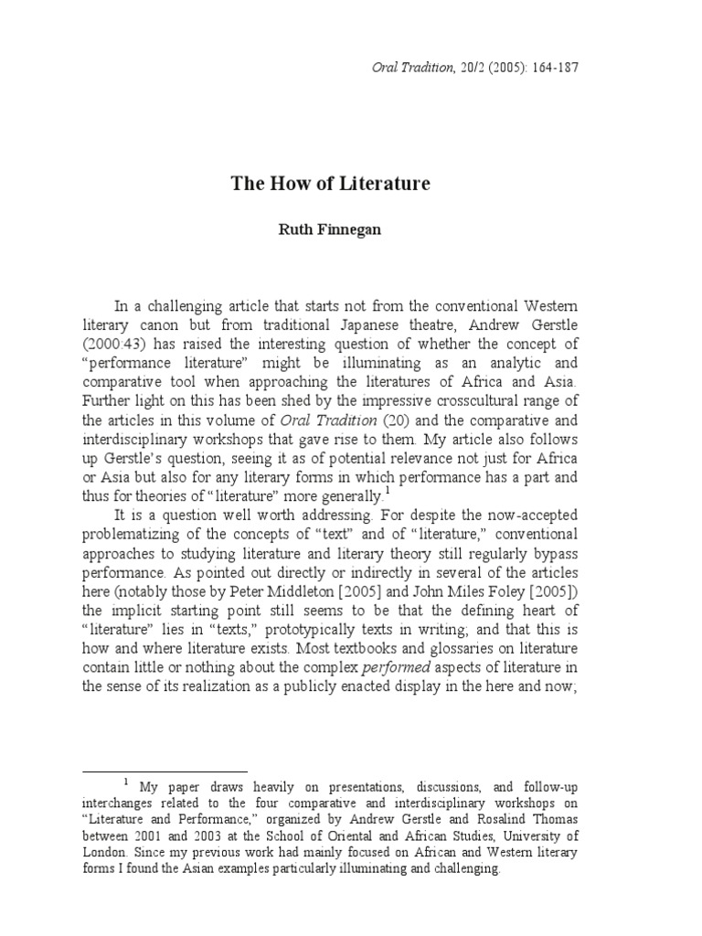 Finnegan | PDF | Poetry | Oral Tradition