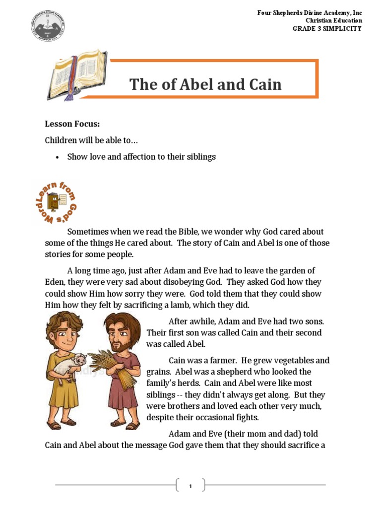 Abel and Cain | PDF | Cain And Abel | Adam And Eve