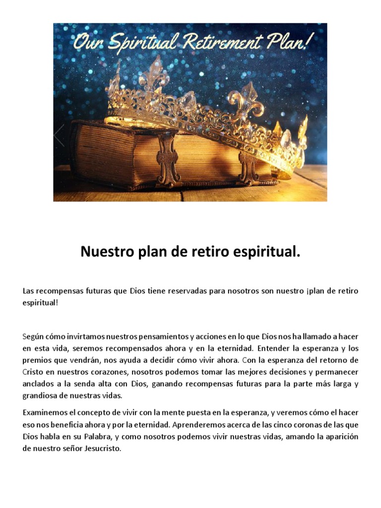 Nuestro Plan de Retiro Espiritual | PDF | Cristo (título) | Fe