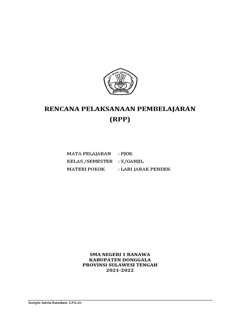 RPP Atletik (Lari Jarak Pendek) | PDF
