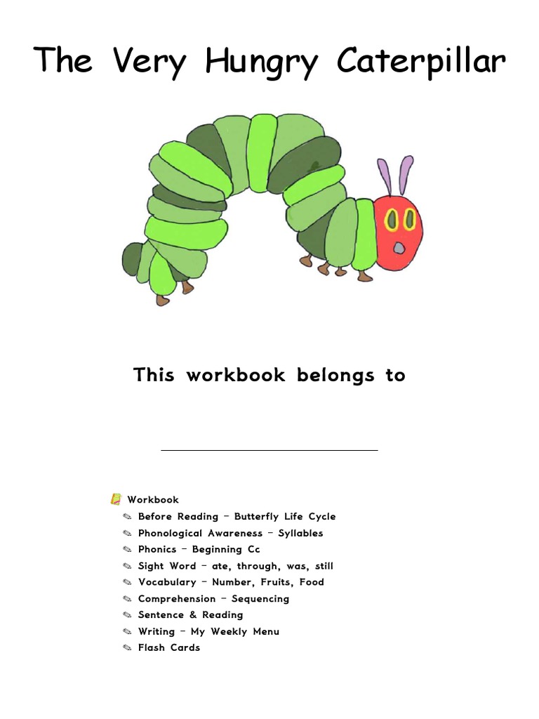 The Very Hungry Caterpillar | PDF | Phonics | Butterfly