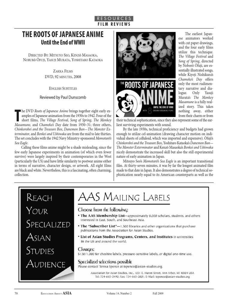 The Roots of Japanese Anime Until The End of Wwii | PDF | Anime