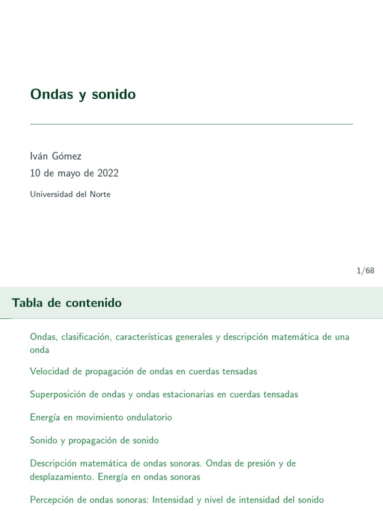 Ondas y Sonido | PDF | Olas | Sonido