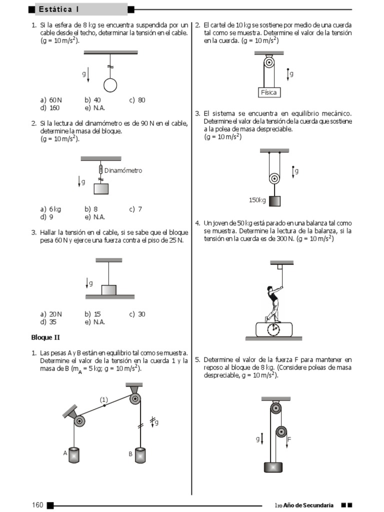 Estática Ii | PDF | Tensión (Física) | Fuerza