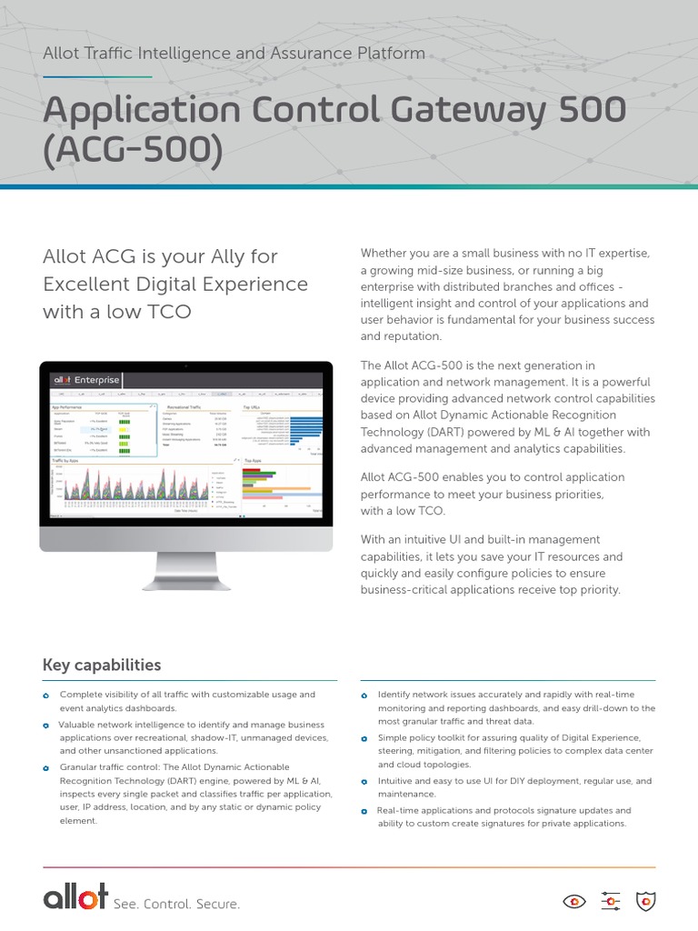 ACG 500 Datasheet | PDF | Computer Network | Quality Of Service