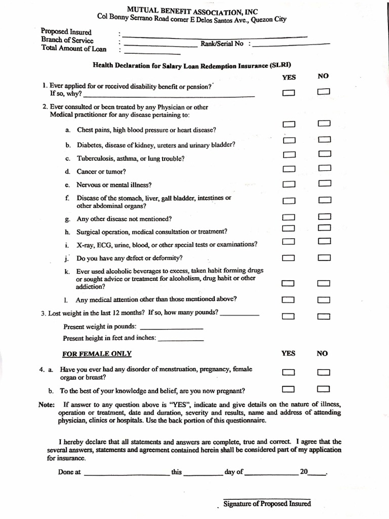 Afpmbai Health Dec | PDF