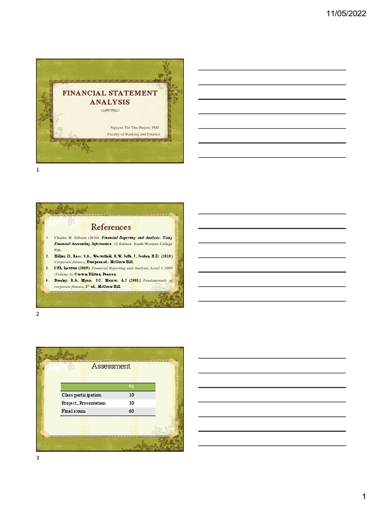 Chapter 1 Introduction To FSA | PDF | Equity (Finance) | Financial Statement