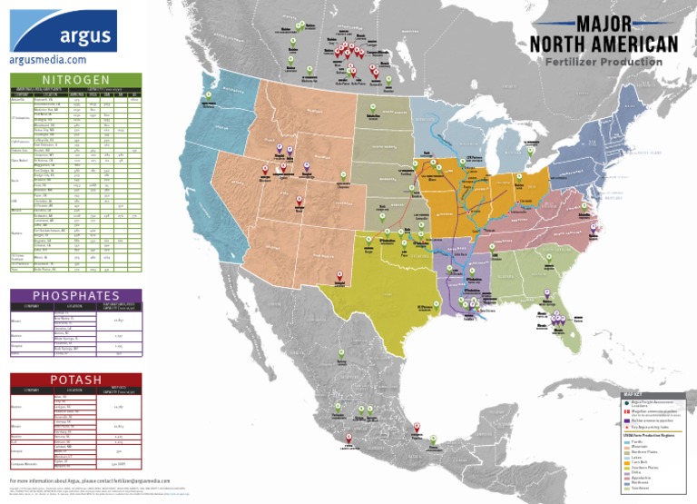 NORTE AMERICA Argus Fertilizer North America Map 2019 | PDF | Plant ...