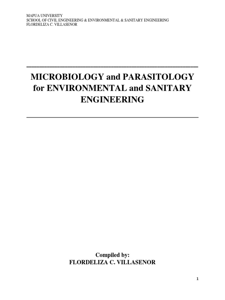 MICROBIOLOGY and PARASITOLOGY For ENVIRONMENTAL and SANITARY ...