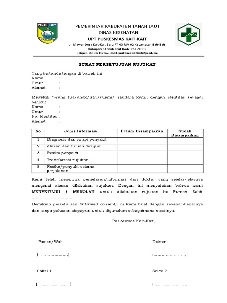 3.7.1.1 Bukti Form Persetujuan Rujukan | PDF