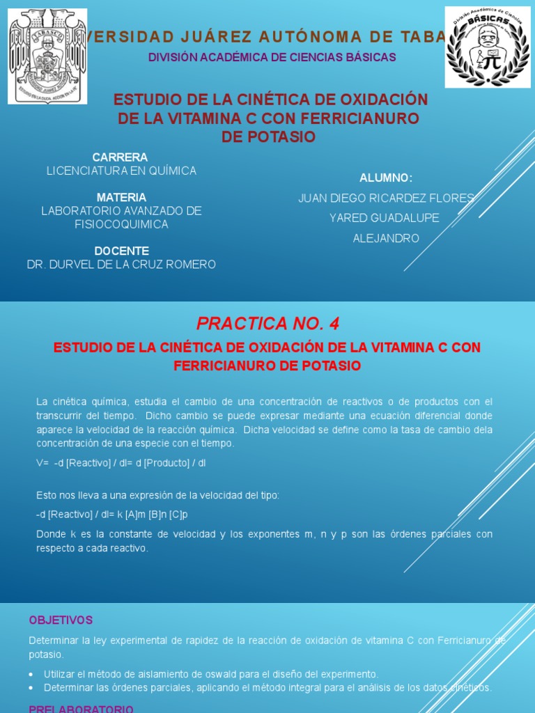 Pract 4 | PDF | Cinética química | Velocidad