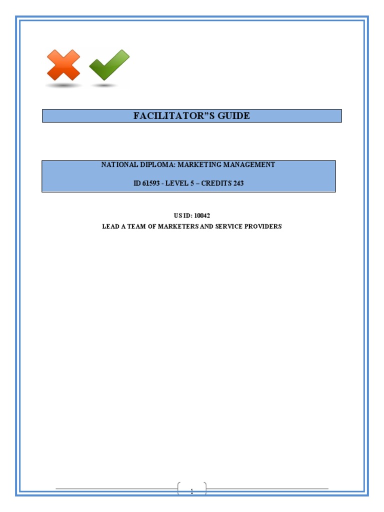 Facilitator Guide | PDF | Marketing | Direct Marketing