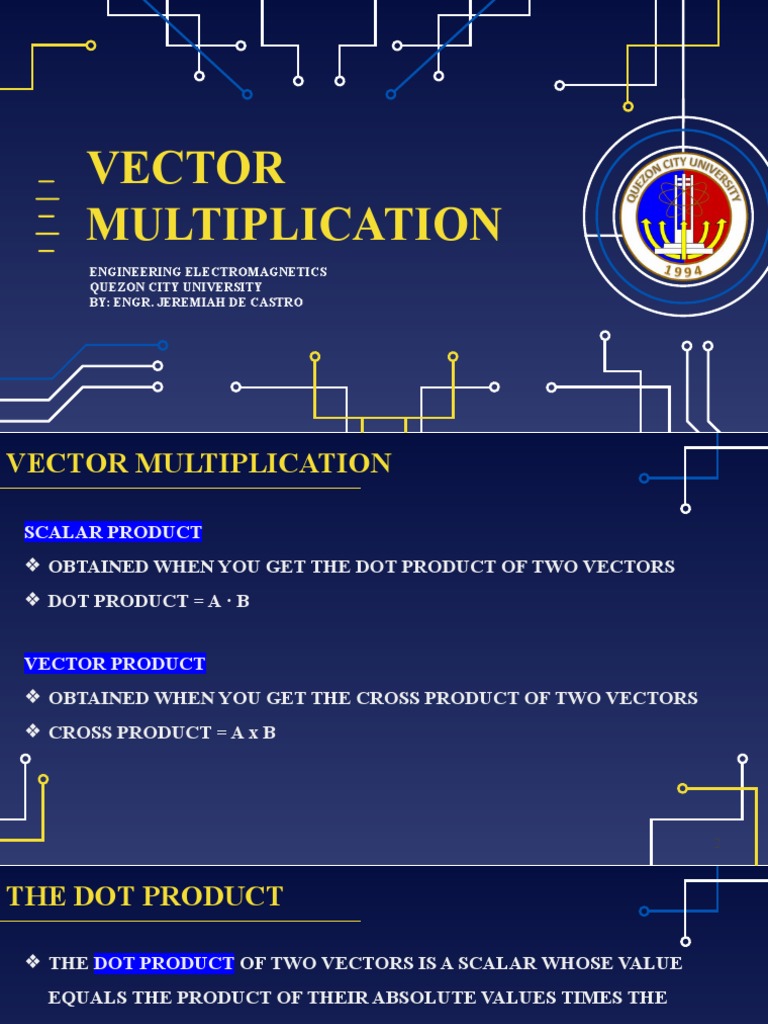 Vector Multiplication - Emags | PDF | Euclidean Vector | Mathematical Objects