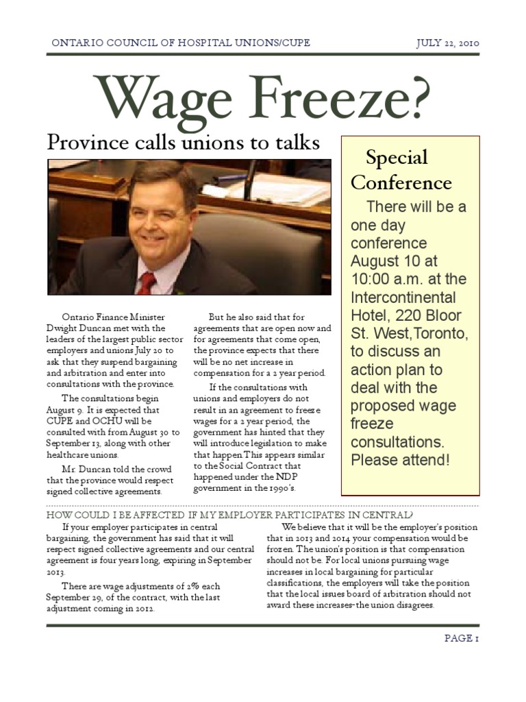 Wage Freeze | PDF | Incomes Policy | Trade Union