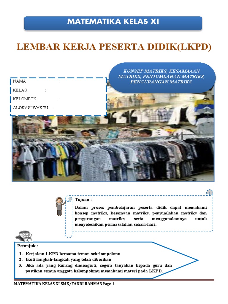 LKPD Matriks | PDF